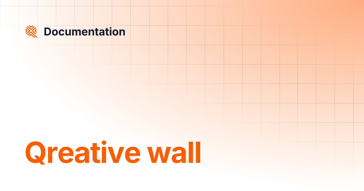 Qreative wall | Documentation